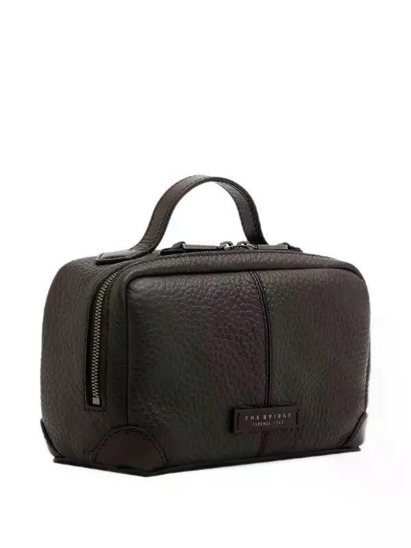 THE BRIDGE Pebbled Leather Wash Bag