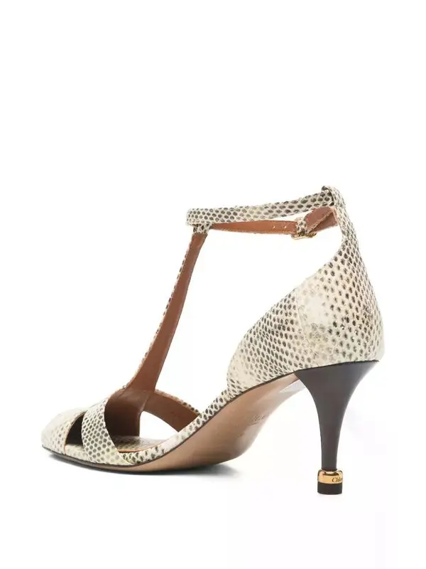 Chloé Cleia Snakeskin-effect Sandals