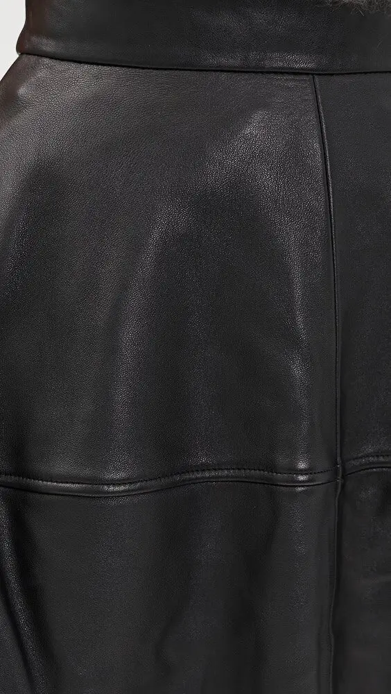RÓHE Sculptural Lambskin Leather Skirt