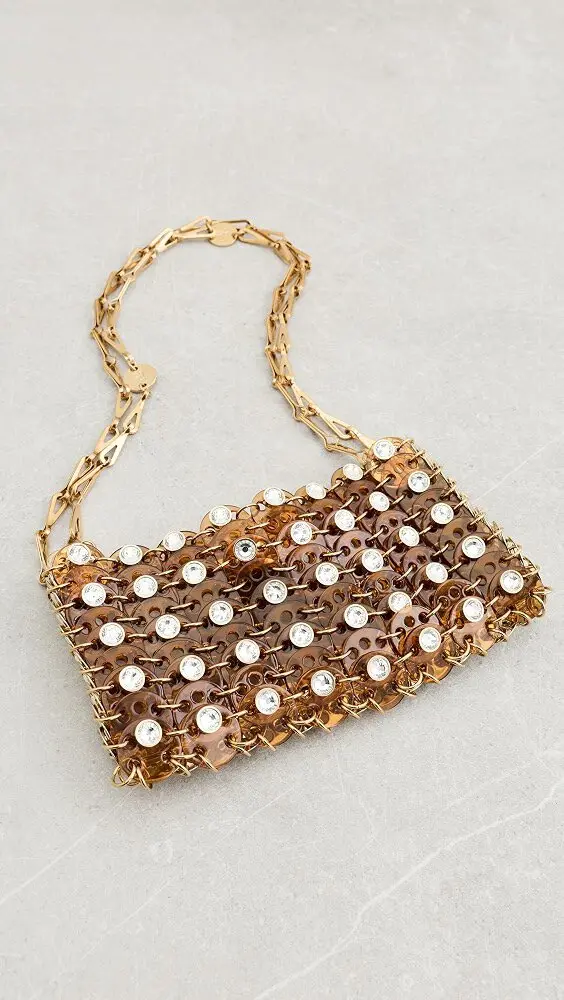 Rabanne 1969 Nano Shoulder Bag - Ocre