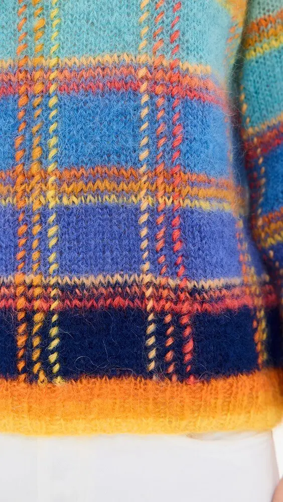 ROSE CARMINE Tartan Sweater