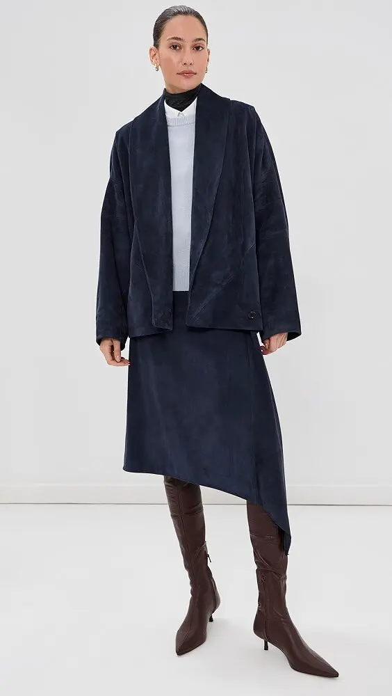 Co Suede Wrap Jacket