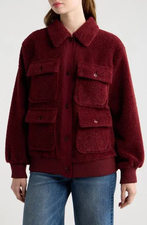 The Great. The Patch Pocket Plush Jacket