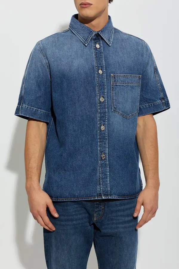 Givenchy Short-sleeve Denim Shirt