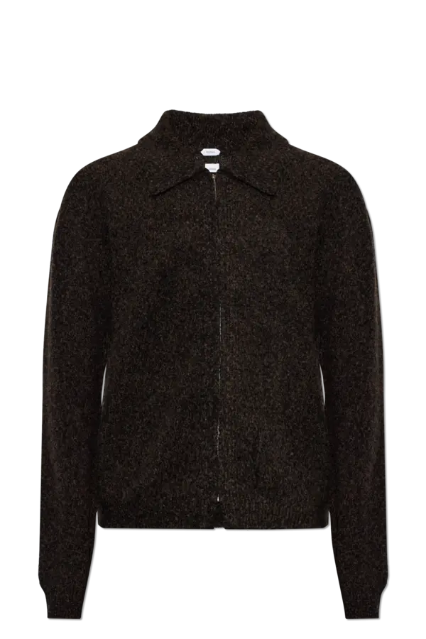 POST ARCHIVE FACTION Cardigan With Collar - Brown