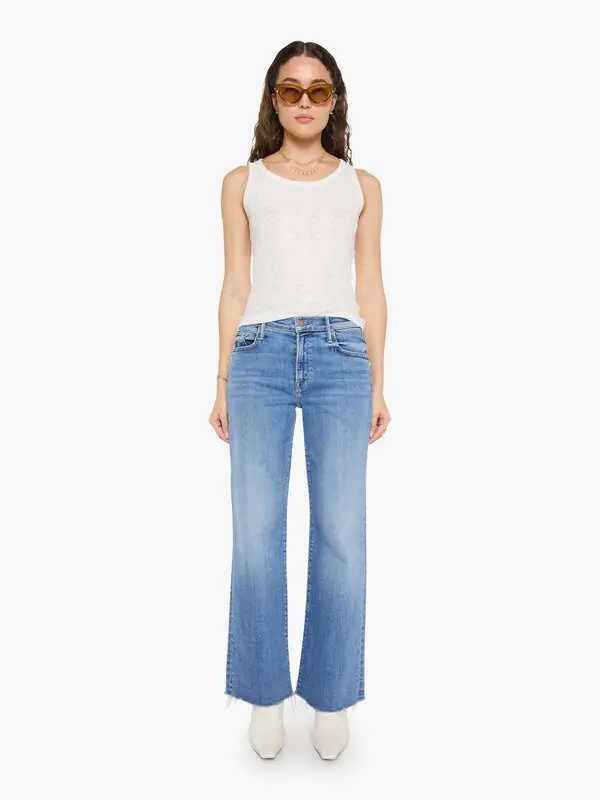 MOTHER The Mid Rise Maven Skimp Fray Diggin' It Jeans - Blue