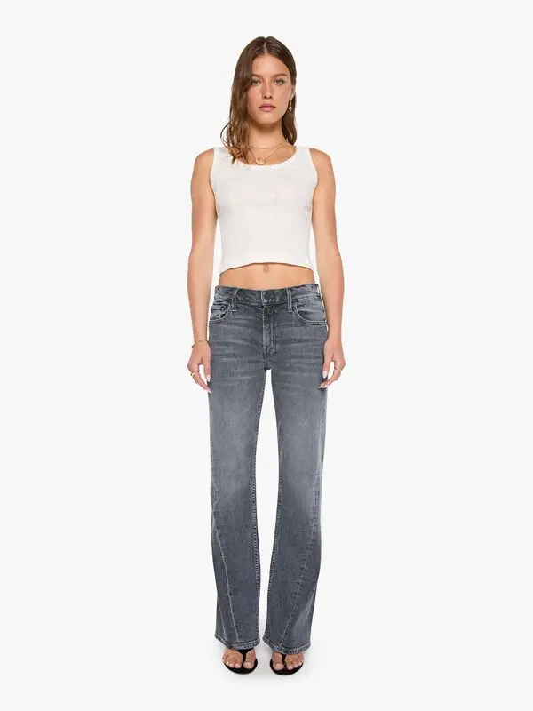 MOTHER The Bookie Twist Sneak Rock Hard Jeans - Grey