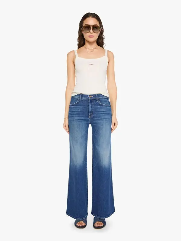 MOTHER The Hustler Roller Double Sneak Wild Goose Chase Jeans - Blue
