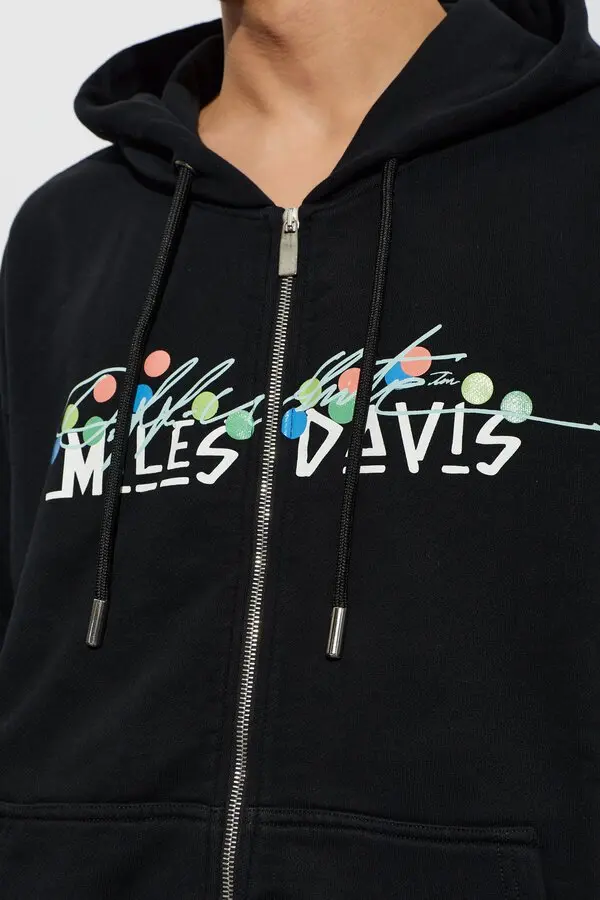 Off-White Hooded Zip-up Sweatshirt
