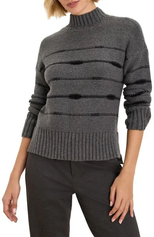 NIC+ZOE Stripe Right Sweater - Iron