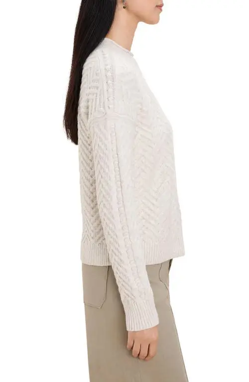 NIC+ZOE Roll Neck Weave Sweater - Moon