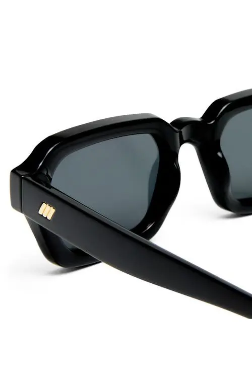 Le Specs Tension 53mm Polarized Square Sunglasses - Black/smoke Mono Polarized