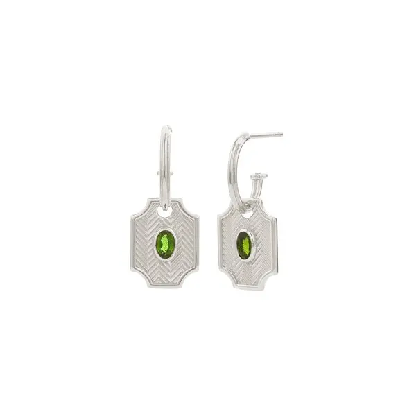 Zoë & Morgan Soul Sister Hoops Sterling Silver, Chrome Diopside