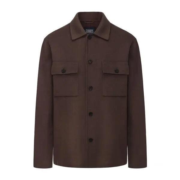 GUARDS LONDON Oliver Blind-seam Overshirt Chocolate