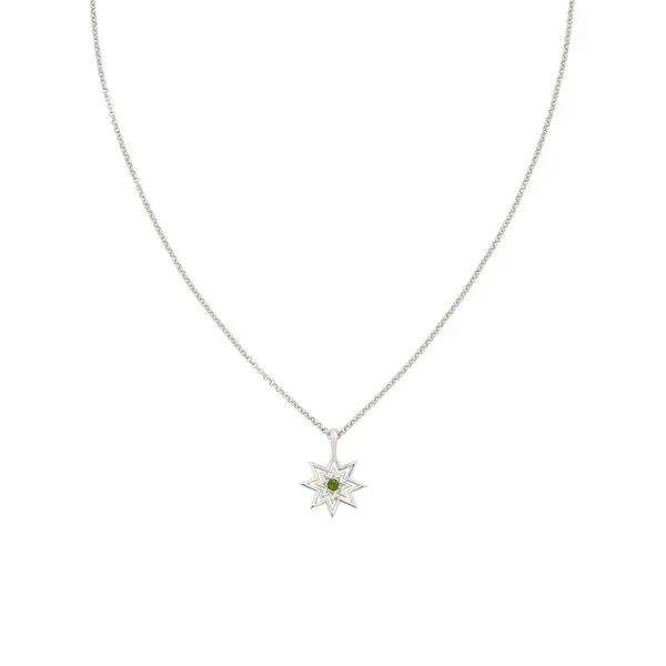 Zoë & Morgan Nora Necklace Sterling Chrome Diopside - Silver