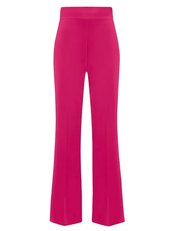TIA DORRAINE High-waist Flared Trousers Hot - Pink