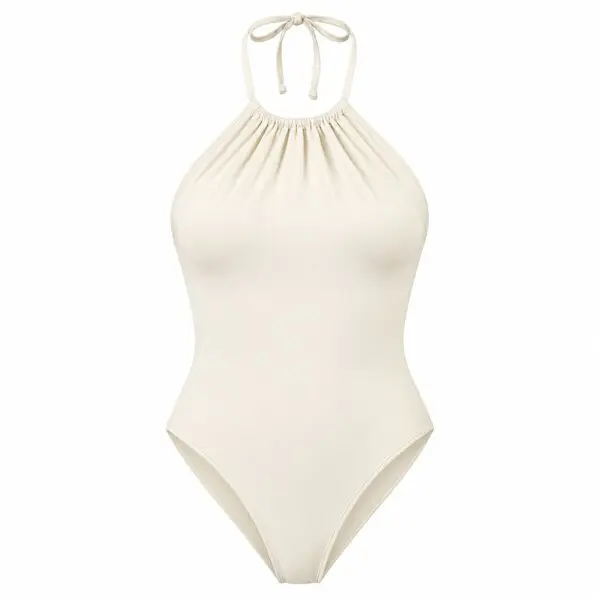 RIVE & RITUEL Salomi Ivory Halter Neck Bodysuit