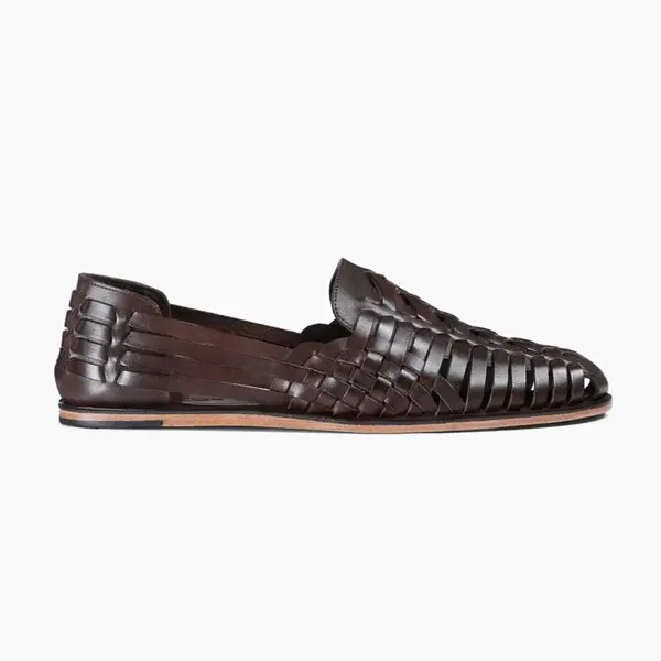ARMOS Men’s Dark Leather Huarache Sandal