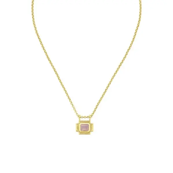 Zoë & Morgan Ayla Necklace Vermeil, Lavender Quartz - Gold