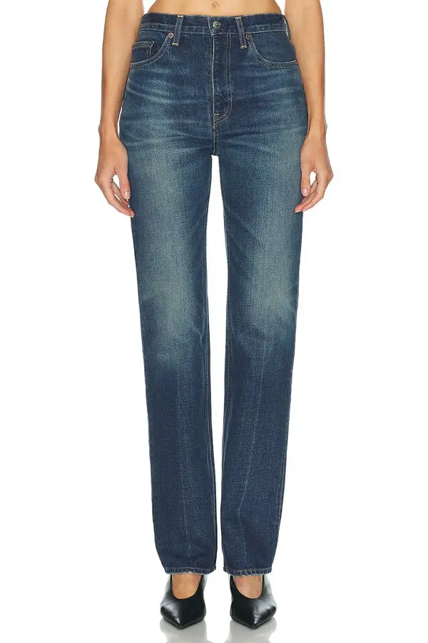 TOTEME Classic Slim Denim Straight Leg In Blue