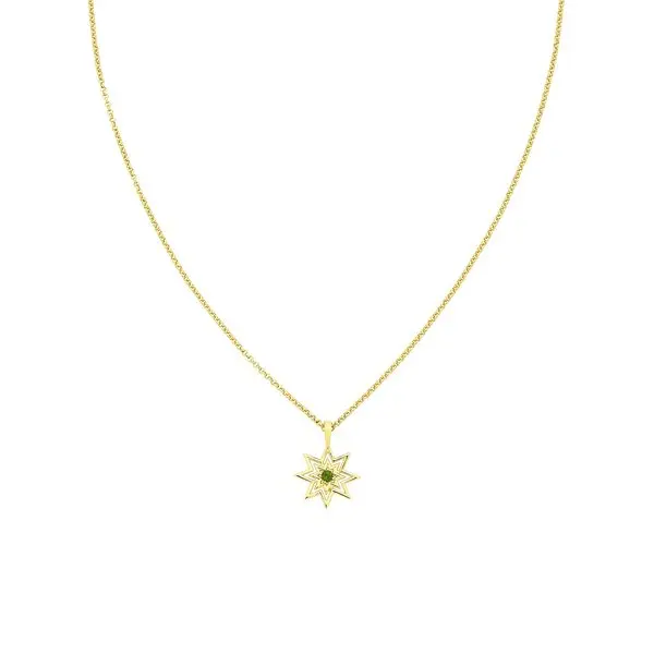 Zoë & Morgan Nora Necklace Gold Vermeil, Chrome Diopside - Gold/green
