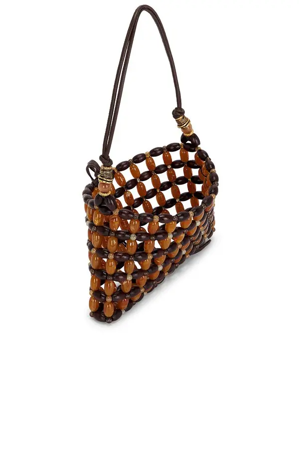 Saint Laurent Mini Evening Bag In Brown & Beige In Brown