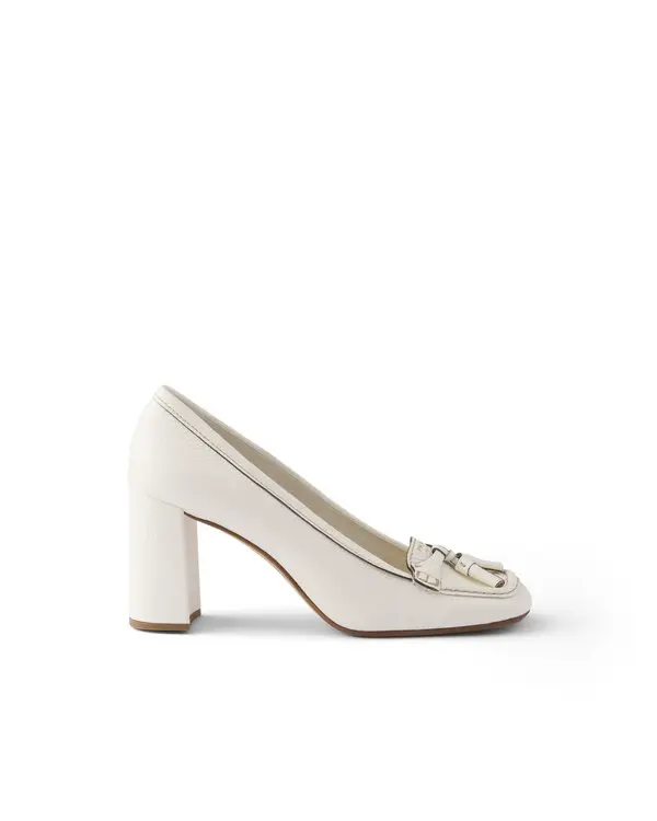 Prada Leather Heeled Loafers