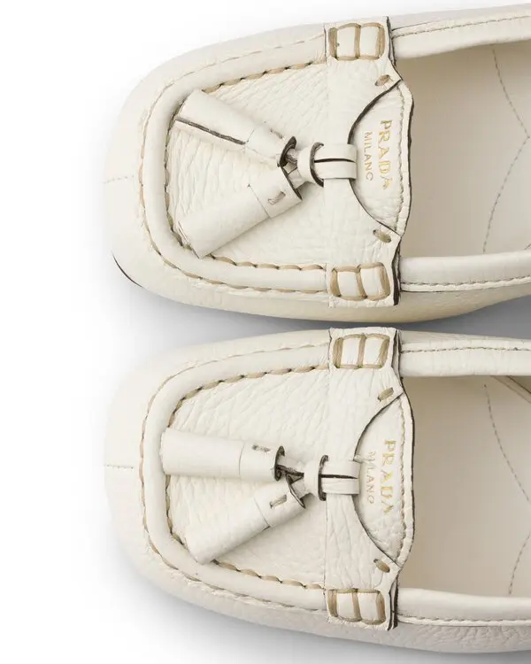 Prada Leather Heeled Loafers