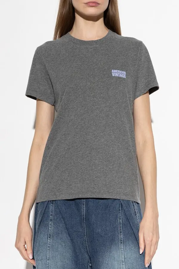 American Vintage Cotton T-shirt With Printed Logo