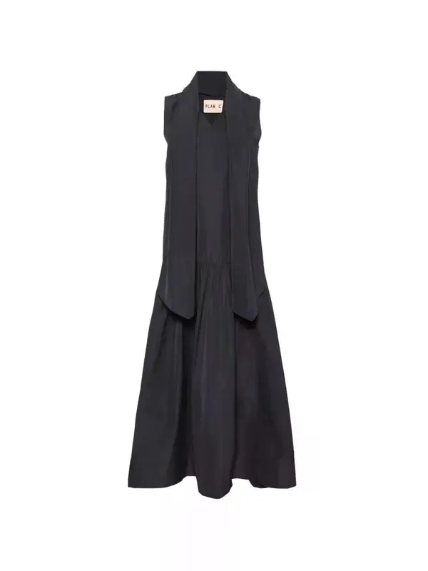 Plan C Scarf-detail Drop-waist Dress