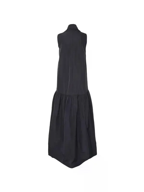Plan C Scarf-detail Drop-waist Dress