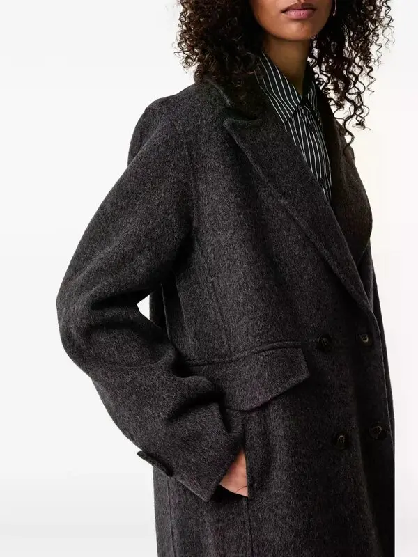 MOS MOSH Alva Double-breasted Notched-lapel Coat