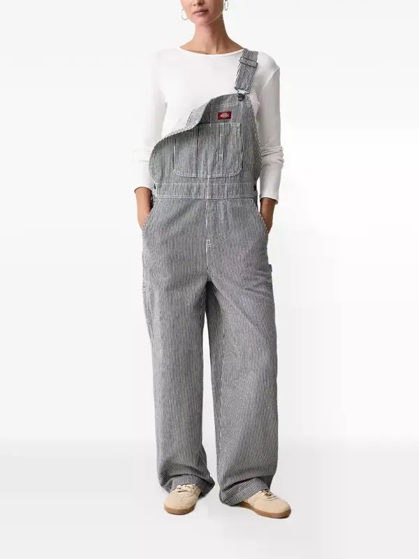 Dickies Striped Cotton Dungarees