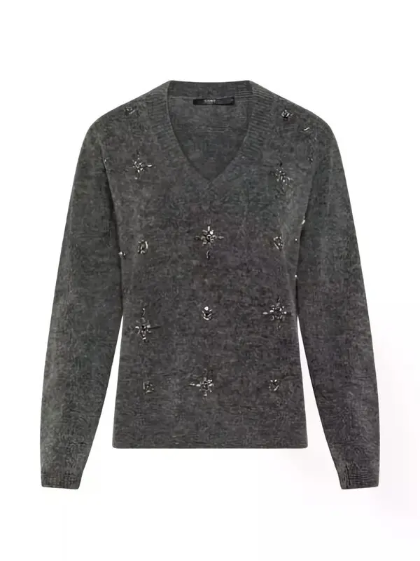 Seventy Crystal-embellished V-neck Sweater