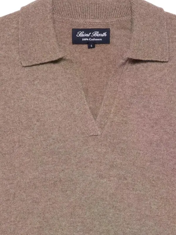 MC2 SAINT BARTH Cashmere Polo Sweater - Brown
