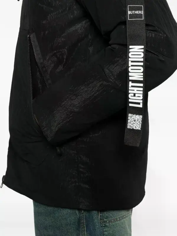 OUTHERE Hooded Crinkled-effect Jacket