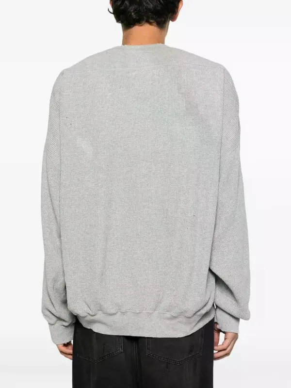 Mihara Yasuhiro Distressed Waffle-knit Sweater