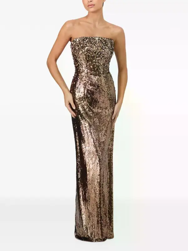Jenny Packham Rey Mocha Maxi Dress