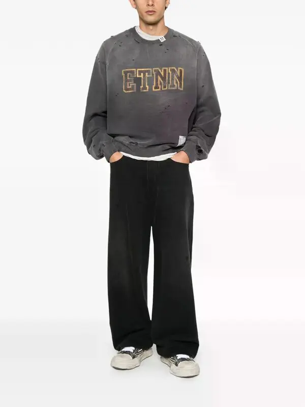 Mihara Yasuhiro Distressed Logo-print Sweater