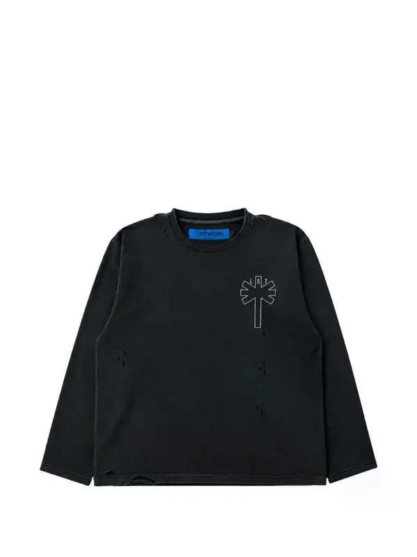 LOSTSHDWS Gambling Distressed Graphic-print T-shirt