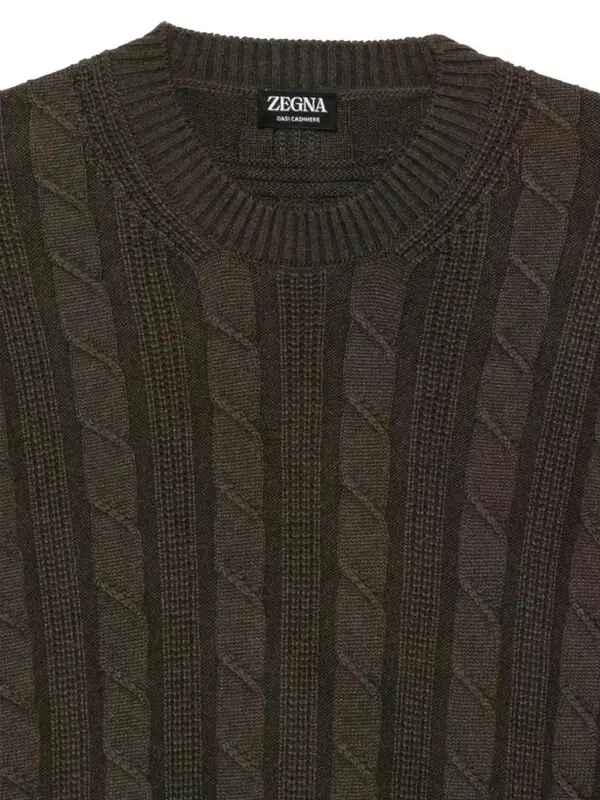 Zegna Oasi Cashmere Cable-knit Sweater