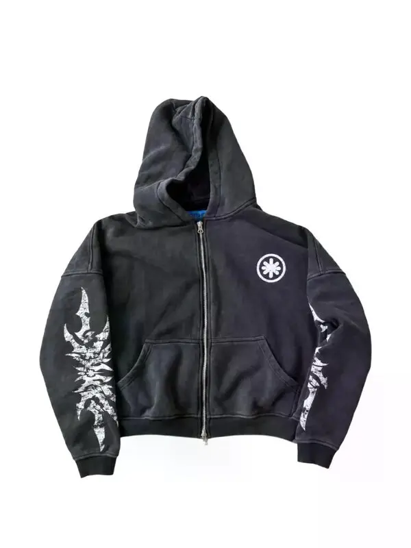 LOSTSHDWS Graphic-print Zip-up Hoodie