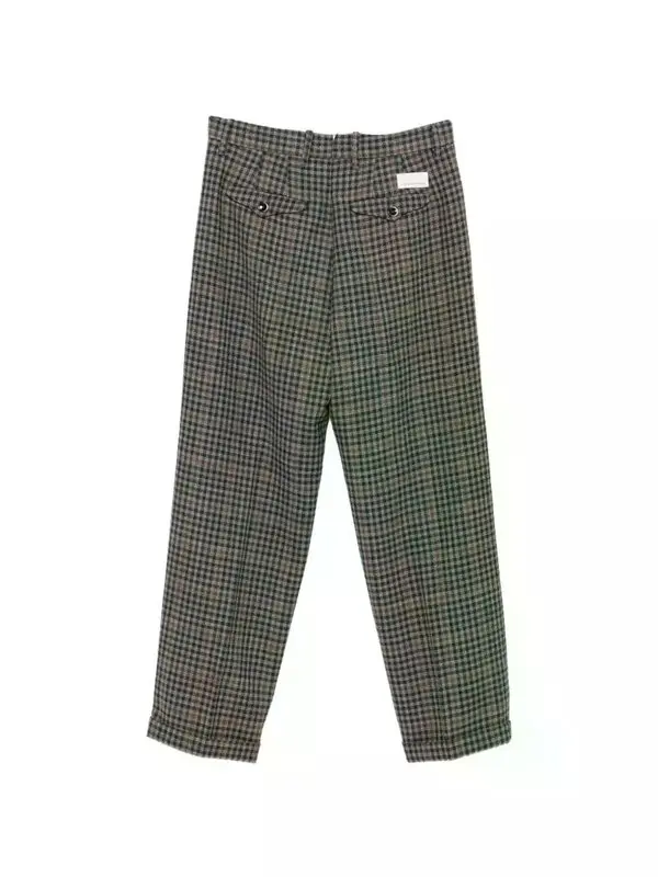 NINE:INTHE:MORNING Montana Check-pattern Tapered Trousers