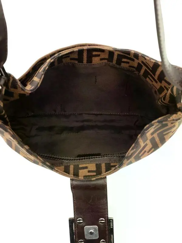 Fendi 1990-2010 Zucca Canvas Shoulder Bag