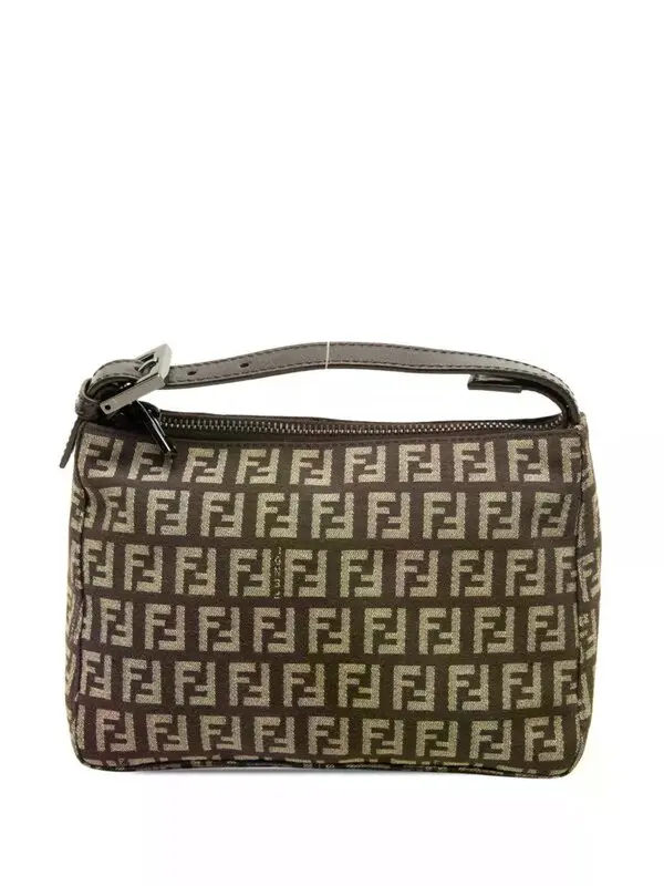Fendi 2000-2010 Zucchino Canvas Handbag - Brown