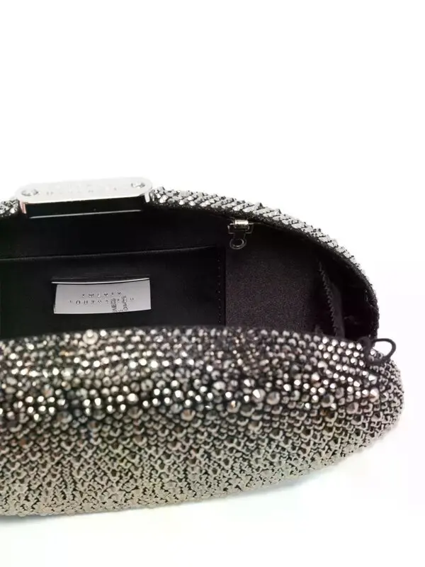 TWENTY FOURHAITCH Indare Crystal-embellished Oval Clutch Bag