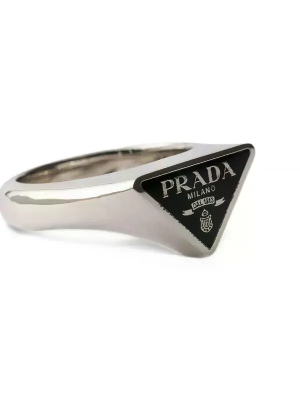 Prada Enameled Metal Ring