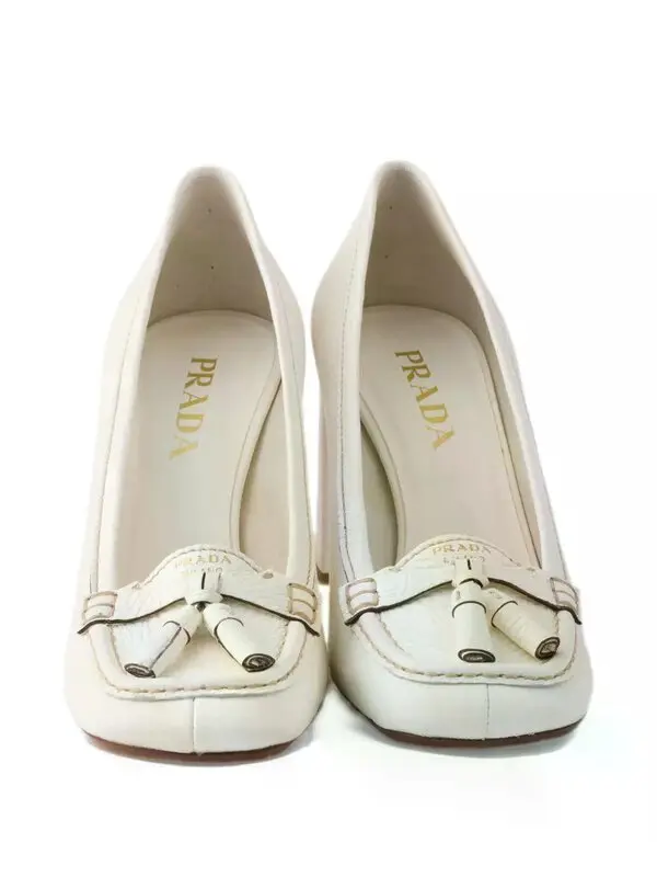 Prada Leather Heeled Loafers
