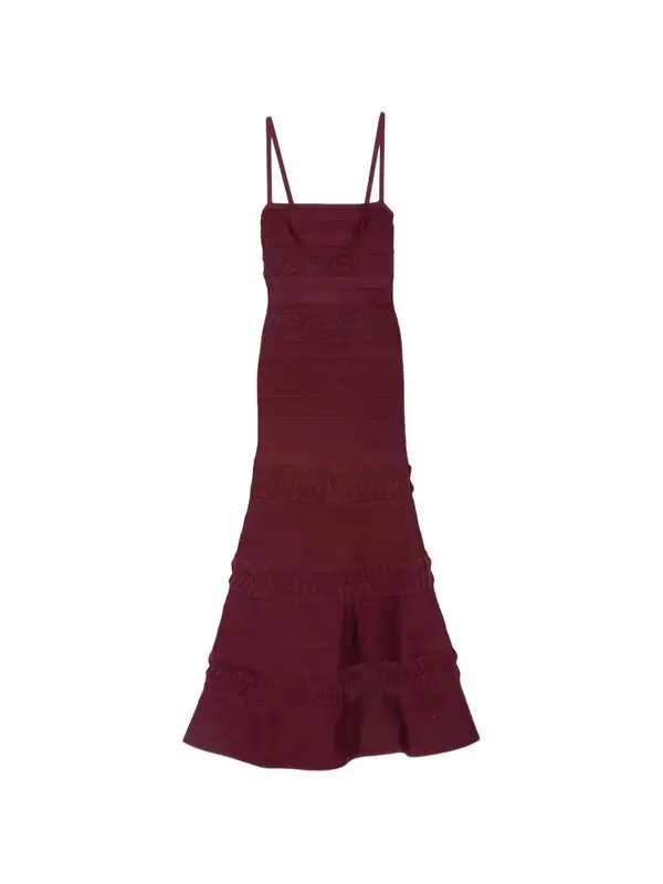 Herve Leger Caitlin Bandage Maxi Gown - Red