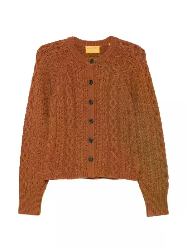 Guest In Residence Cable-knit Sculpted Cardigan